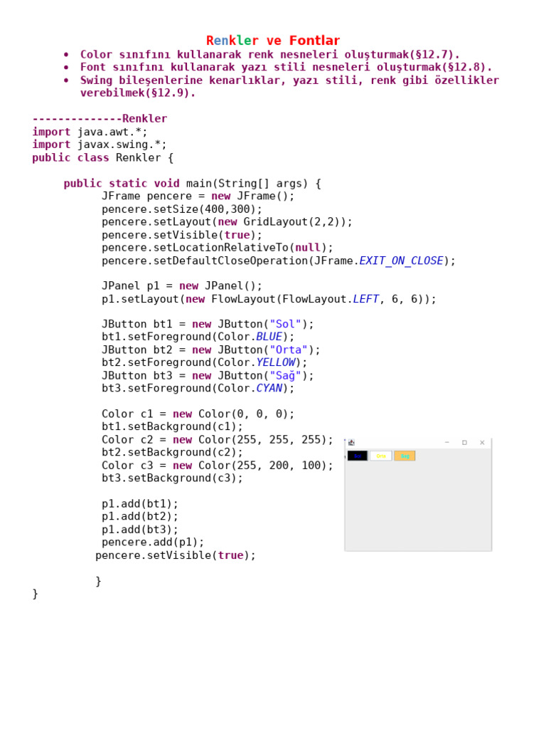 Hafta 13 Renkler Ve Fontlar | PDF