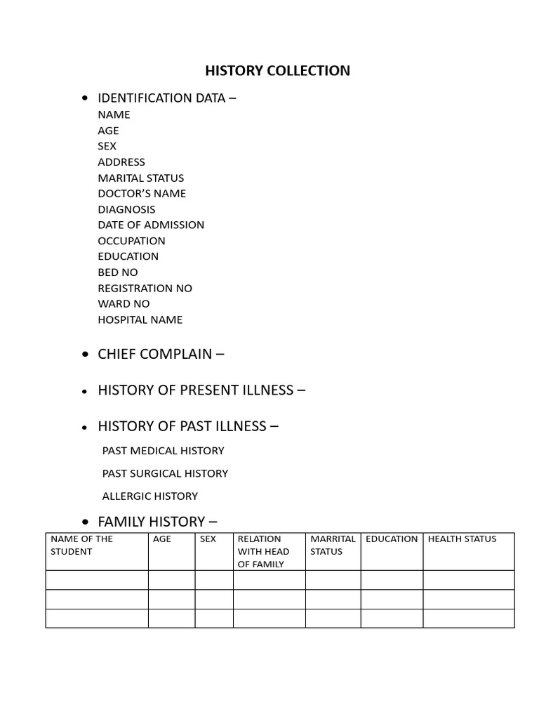 Comprehensive History Collection Guide | PDF