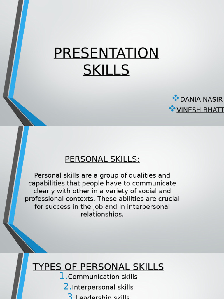 Presentation Skills | PDF | Communication | Nonverbal Communication