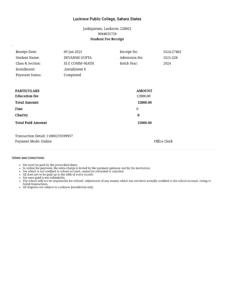 LPSC - Online Student Payment | PDF