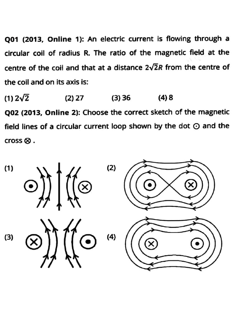 Moving Charges & Magnetism Worksheet | PDF | Magnetic Field | Electric Current