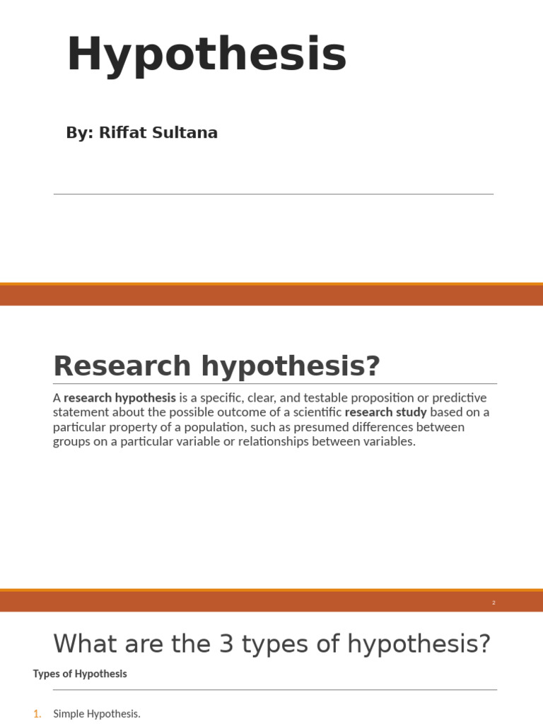 Hypothesis BS IV | PDF