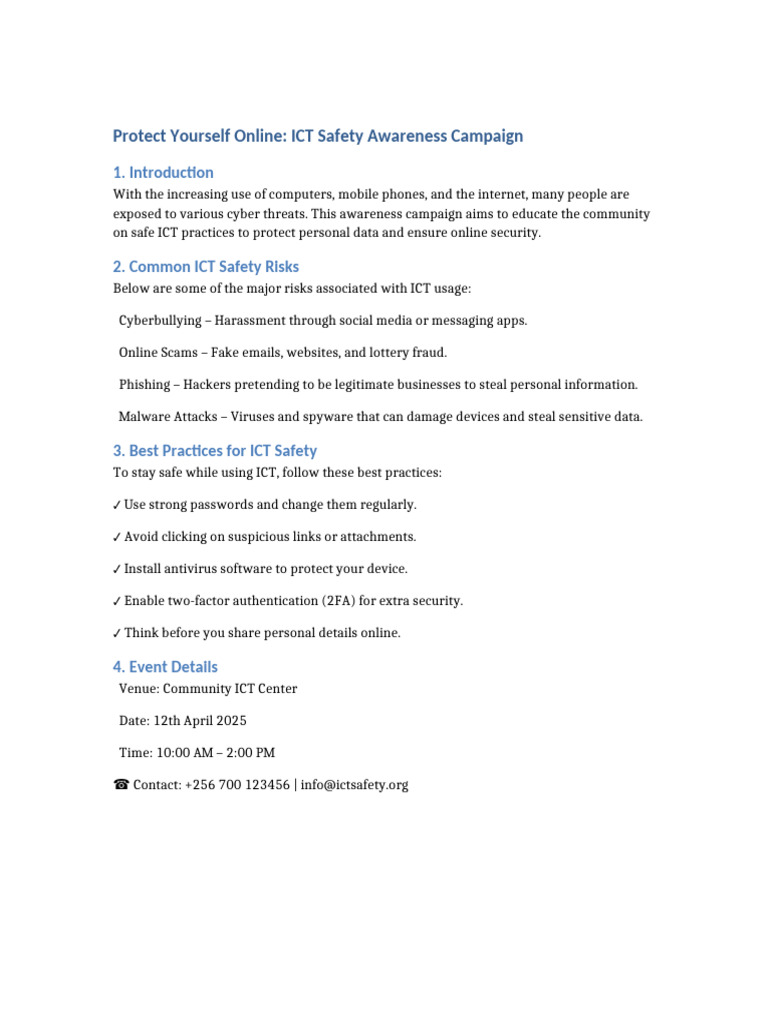 ICT Safety Info | PDF