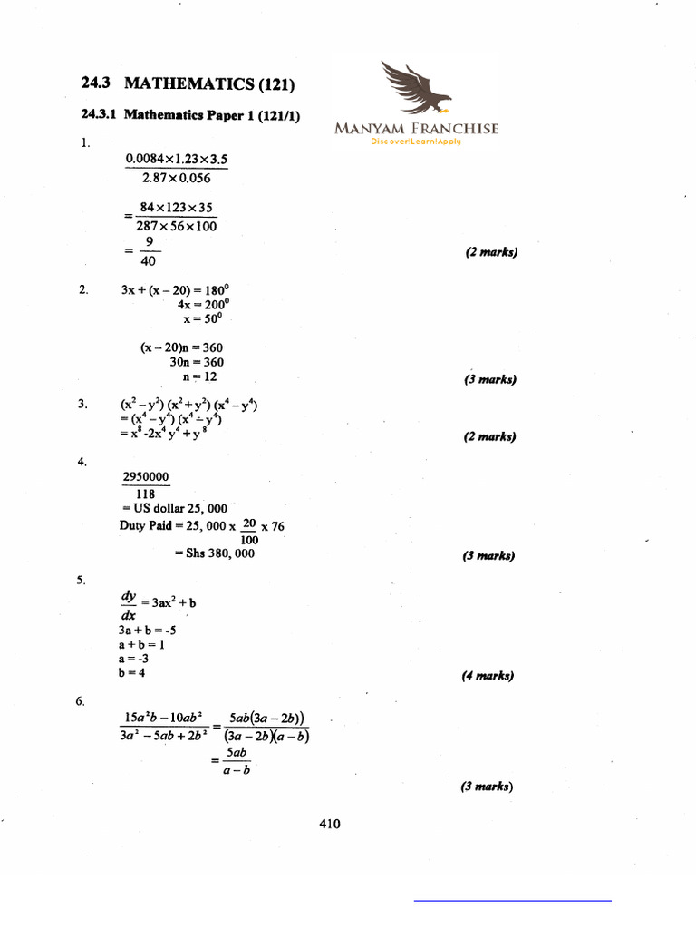 2192015-044 - Maths Answers | PDF