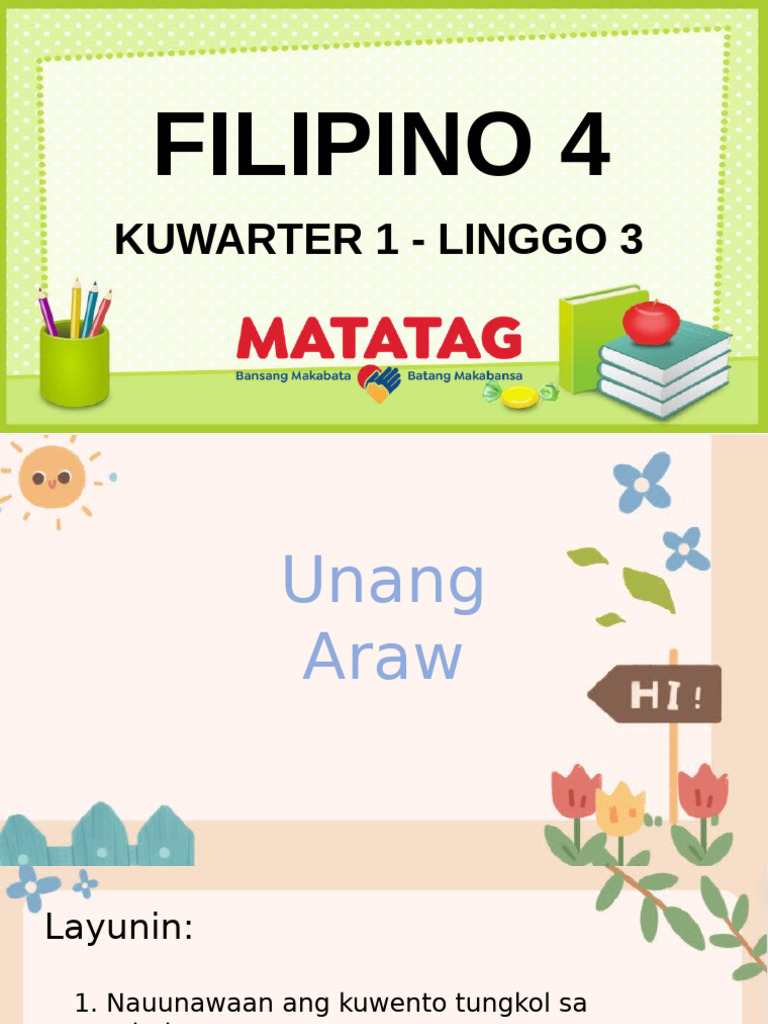 Q1-Filipino 4 Week 3 | PDF