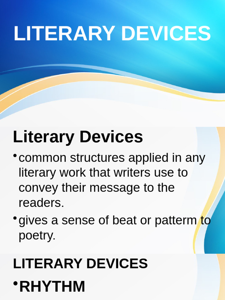 Literary Devices | PDF
