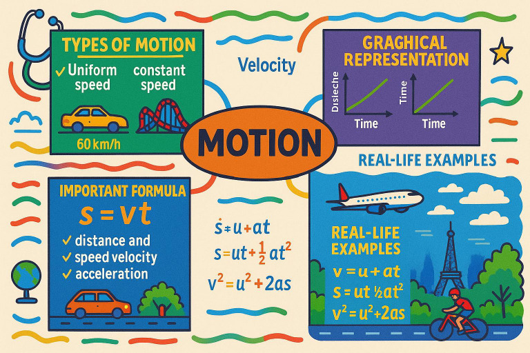 A Mind Map Infographic On Motion Concepts Is Prese | PDF