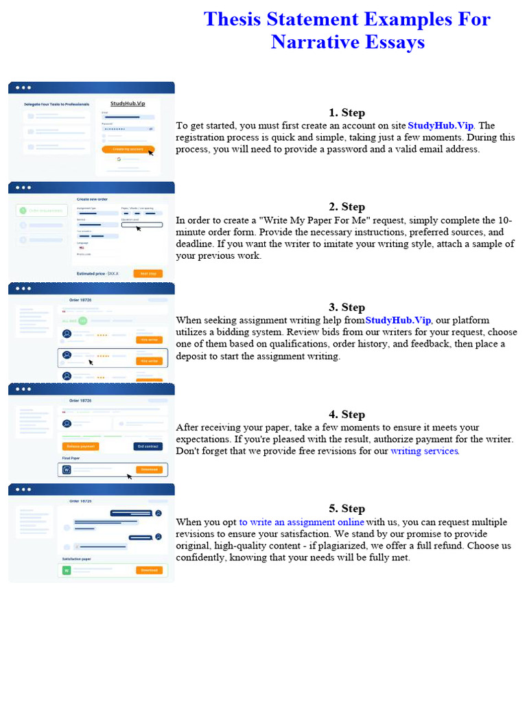 Thesis Statement Examples For Narrative Essays | PDF