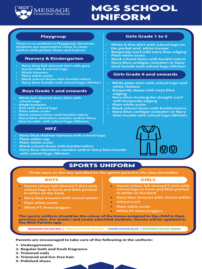 Mgs - School Uniform 2024-25-1 | PDF | Sweater | Sock