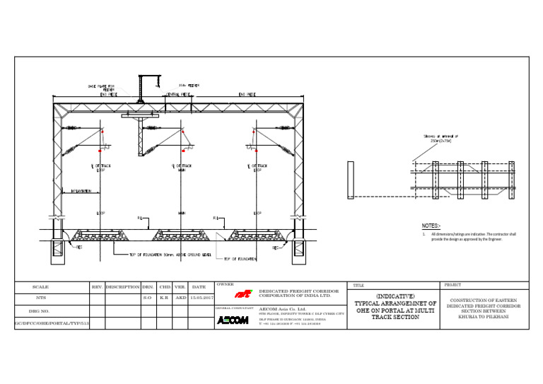 OHE Portal Arrangement Schematic | PDF