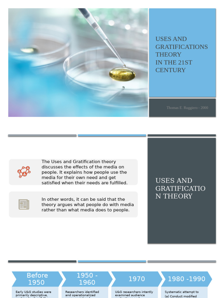 Uses & Gratification Theory | PDF | Motivational | Motivation