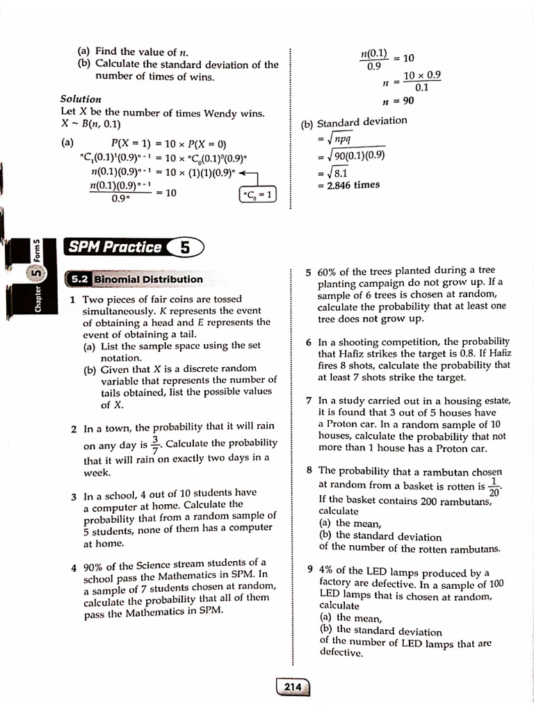 Pages From Hebat F5 Chapter 5 Probability Distribution | PDF