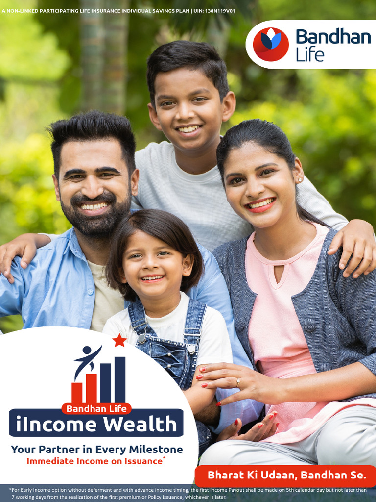 Bandhan Life IIncome Wealth Policy Document | PDF | Insurance | Life ...