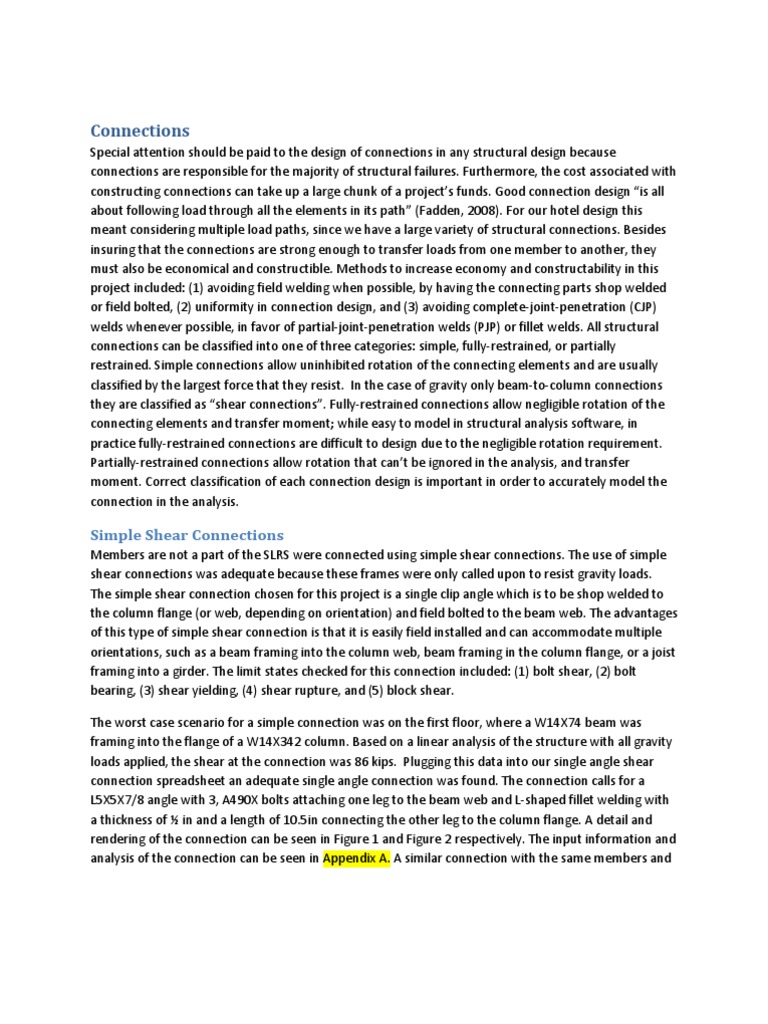 Simple Shear Connections | PDF | Beam (Structure) | Column