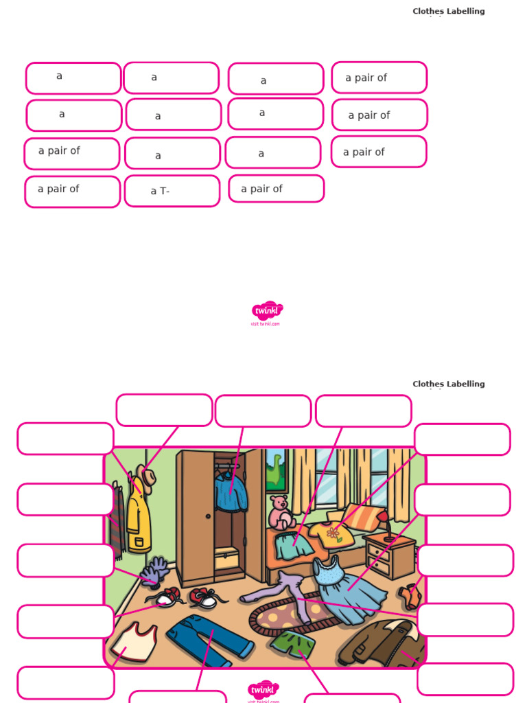 T Eal 6 Clothes Labelling Worksheet Ver 4 | PDF