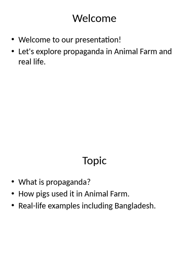 Propaganda in Animal Farm Explained | PDF