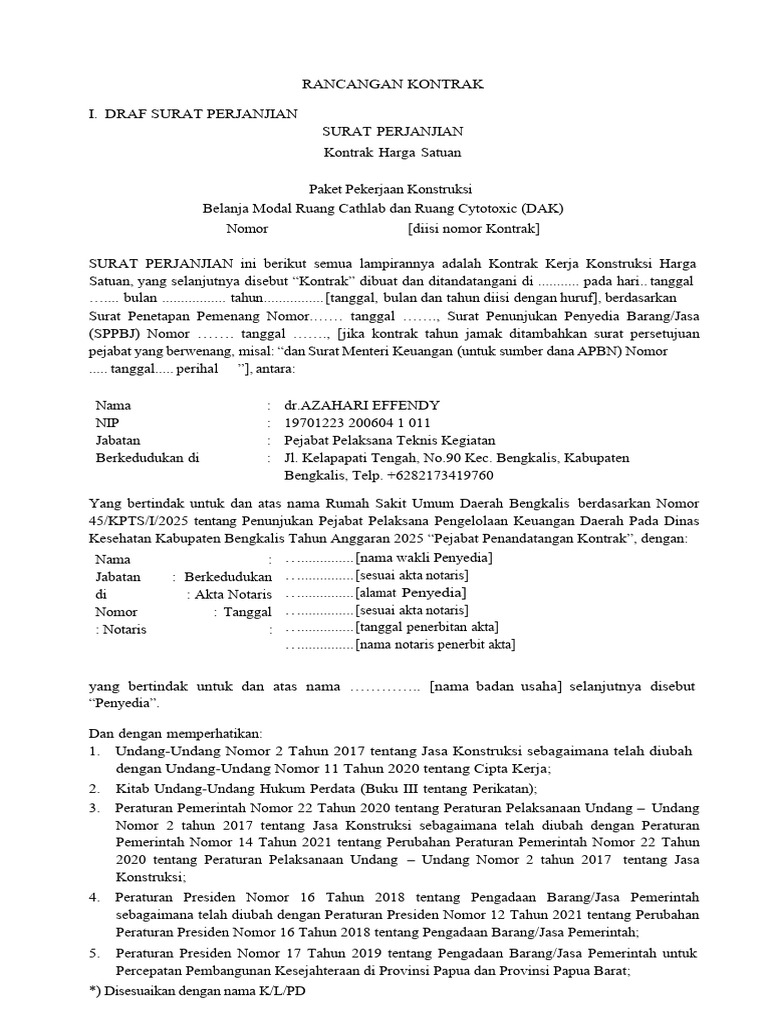 13 +draf+kontrak+pembangunan+ruang+cathlab+dan+ruang+cytotoxic+rsud ...