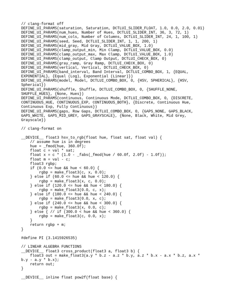 RGB Chips - DCTL | PDF | Light | Applied Mathematics