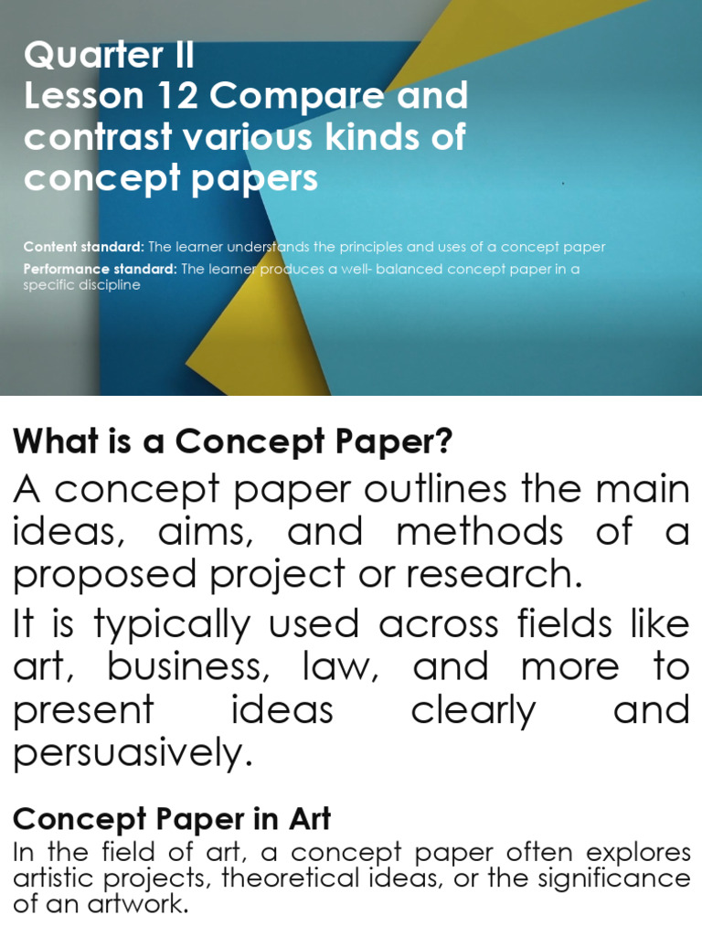 EAPP MELC 9 Lesson 12 Compare and Contrast Various Kinds of Concept ...