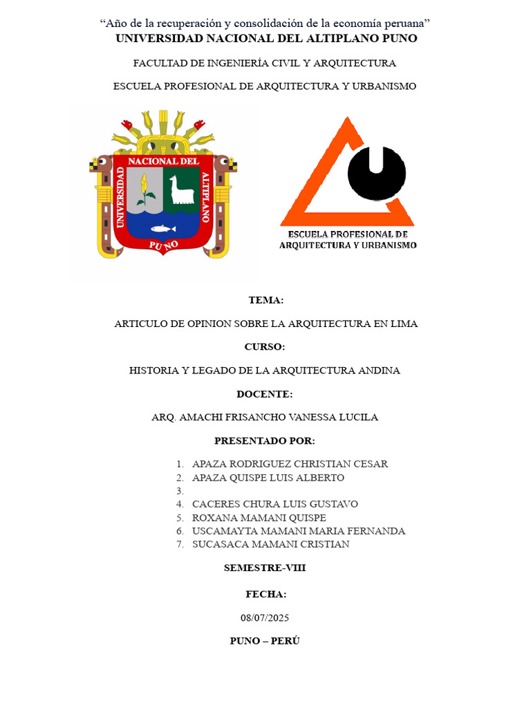 7 Hojas | PDF | Lima | Barroco