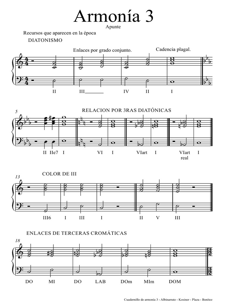 Armonía 3: Recursos y Enlaces Musicales | PDF | Pitch (Música ...
