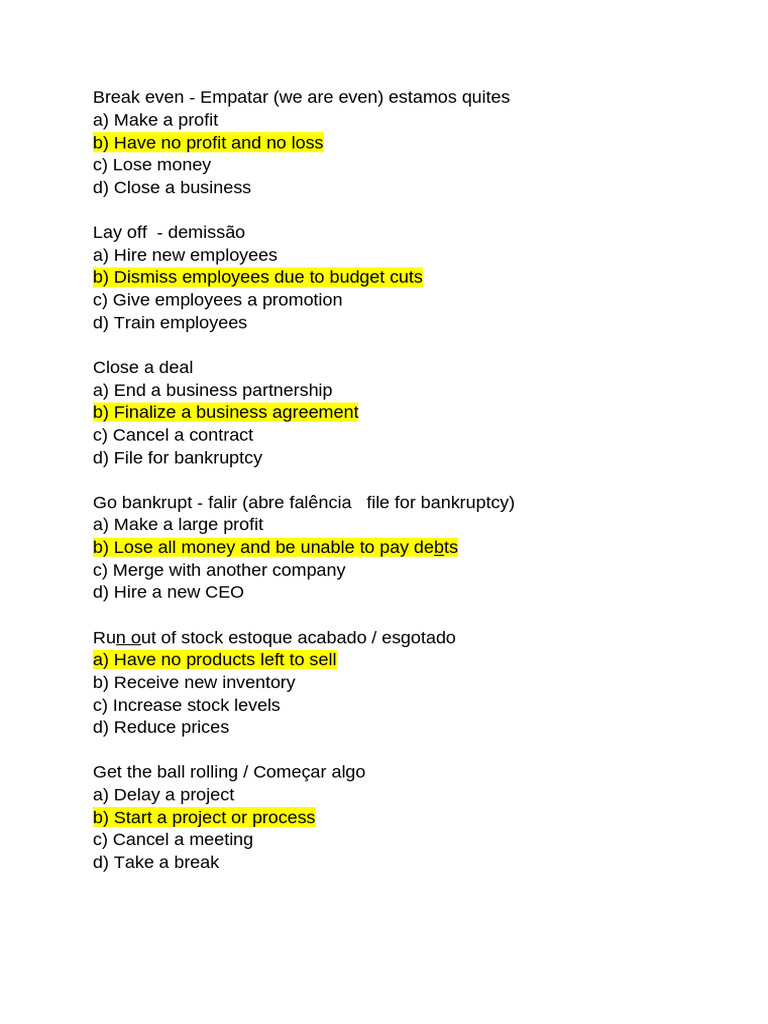 Business English Expressions | PDF