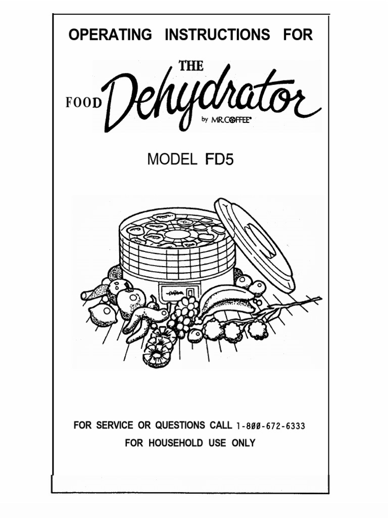 Mr. Coffee Food Dehydrator Instructions | PDF | Jerky | Vegetables