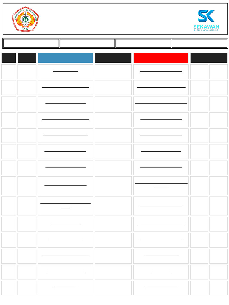 Jadwal Semifinal-Final Pencak Silat (Bapopsi) | PDF
