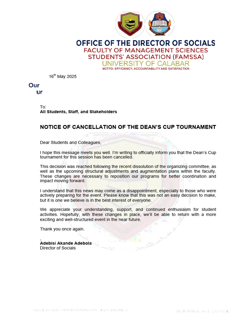 Notice of Cancellations | PDF