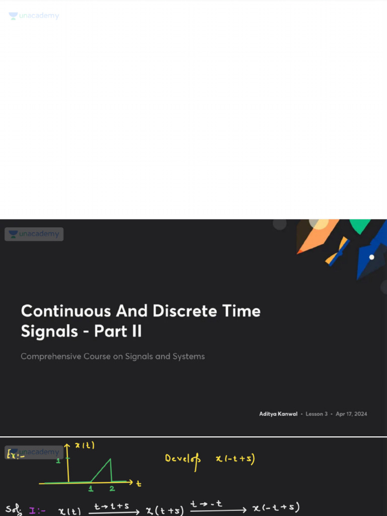 Continuous and Discrete Time Signals Part II With Anno | PDF