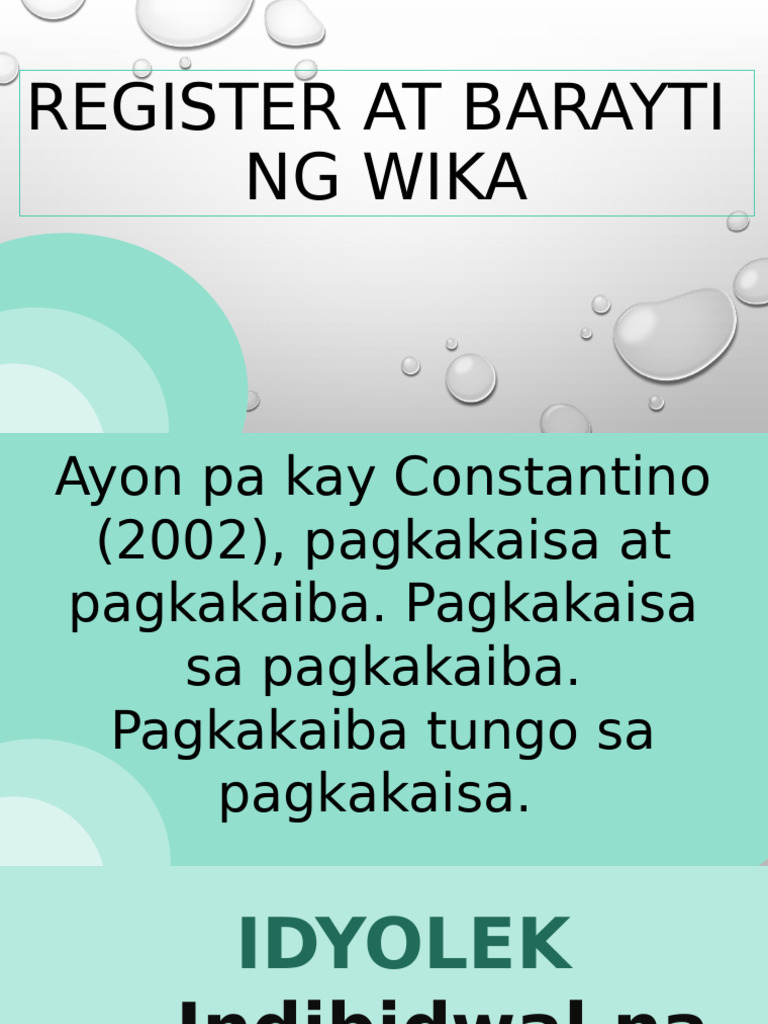 Register at Barayti NG Wika | PDF