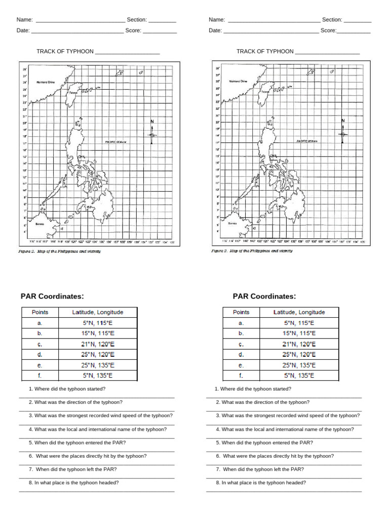 Par Typhoon Track Map | PDF