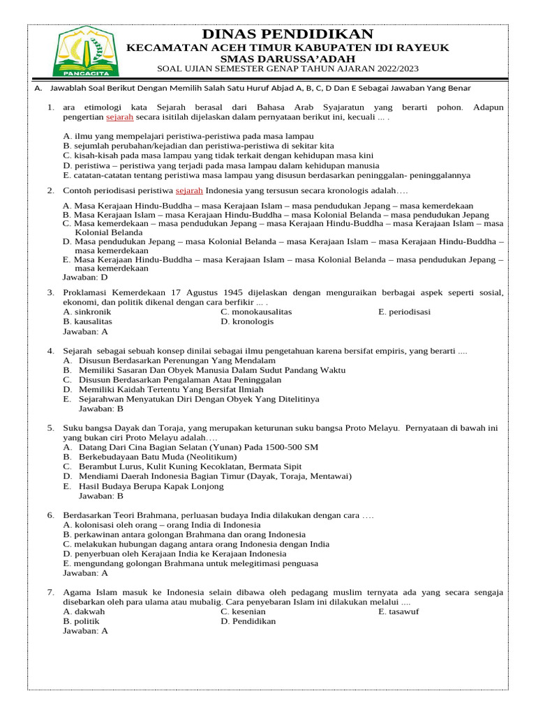 Sejarah Indonesia Kelas 11 Sem 2 | PDF