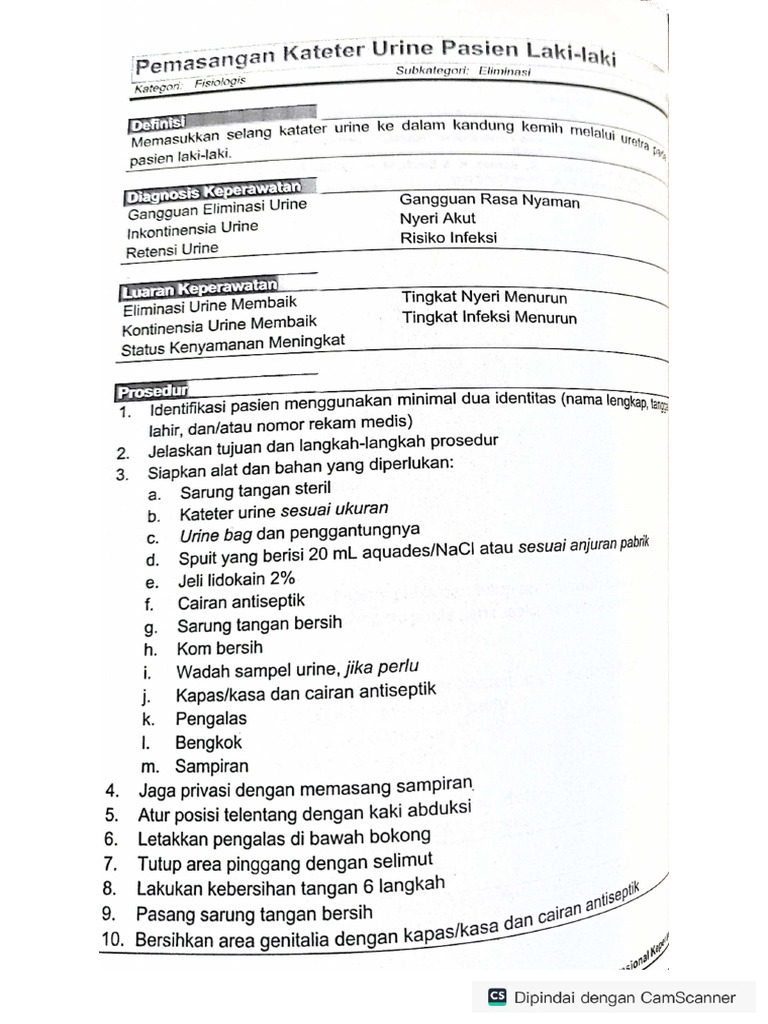 Pemasangan Kateter Laki-Laki Dan Perempuan | PDF