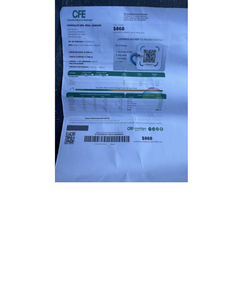CFE Bill | PDF