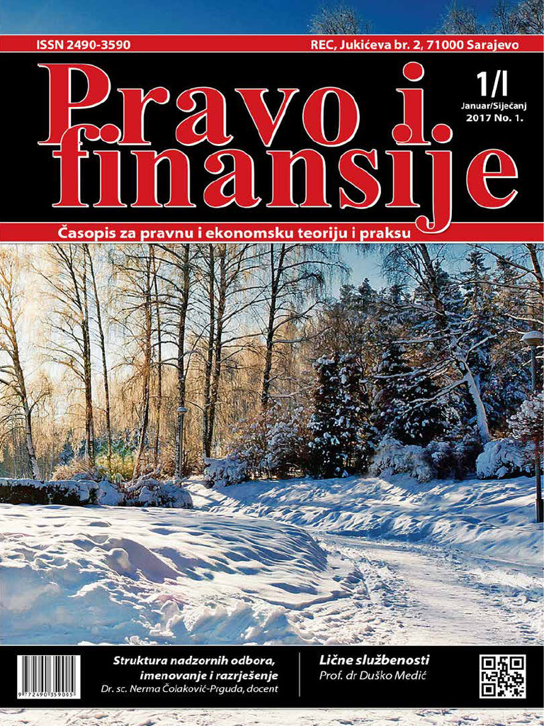 Pravo I Finansije 1-2017 | PDF