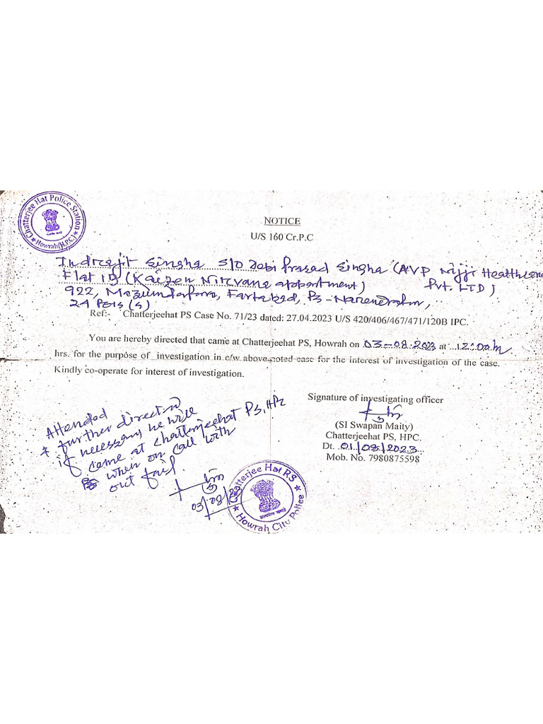 Police Notice | PDF