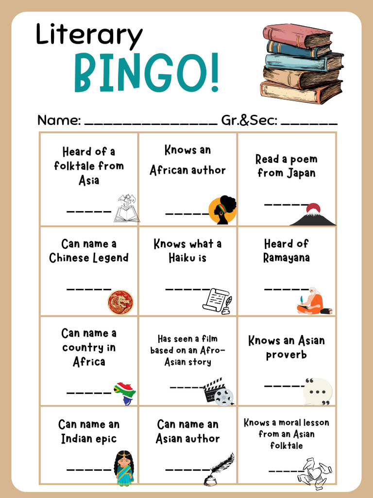 Literary Bingo | PDF