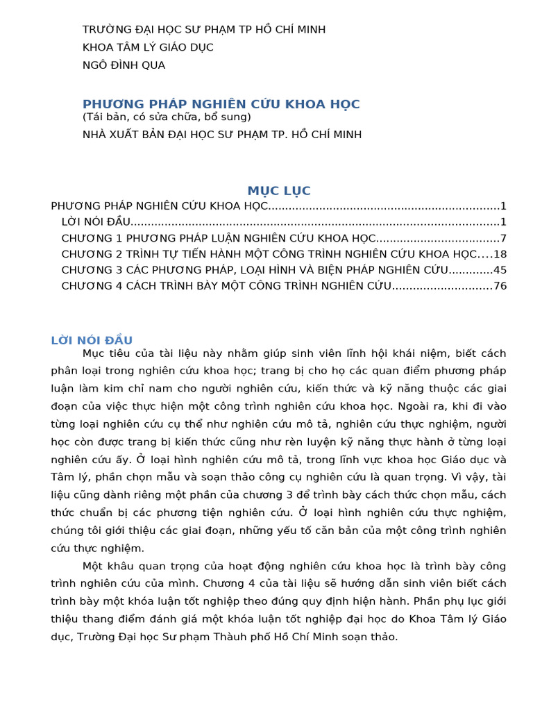 Phuong Phap Nghien Cuu Khoa Hoc | PDF