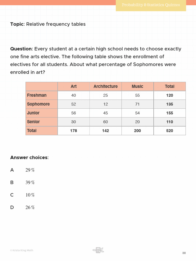 07 Relative Frequency Tables | PDF