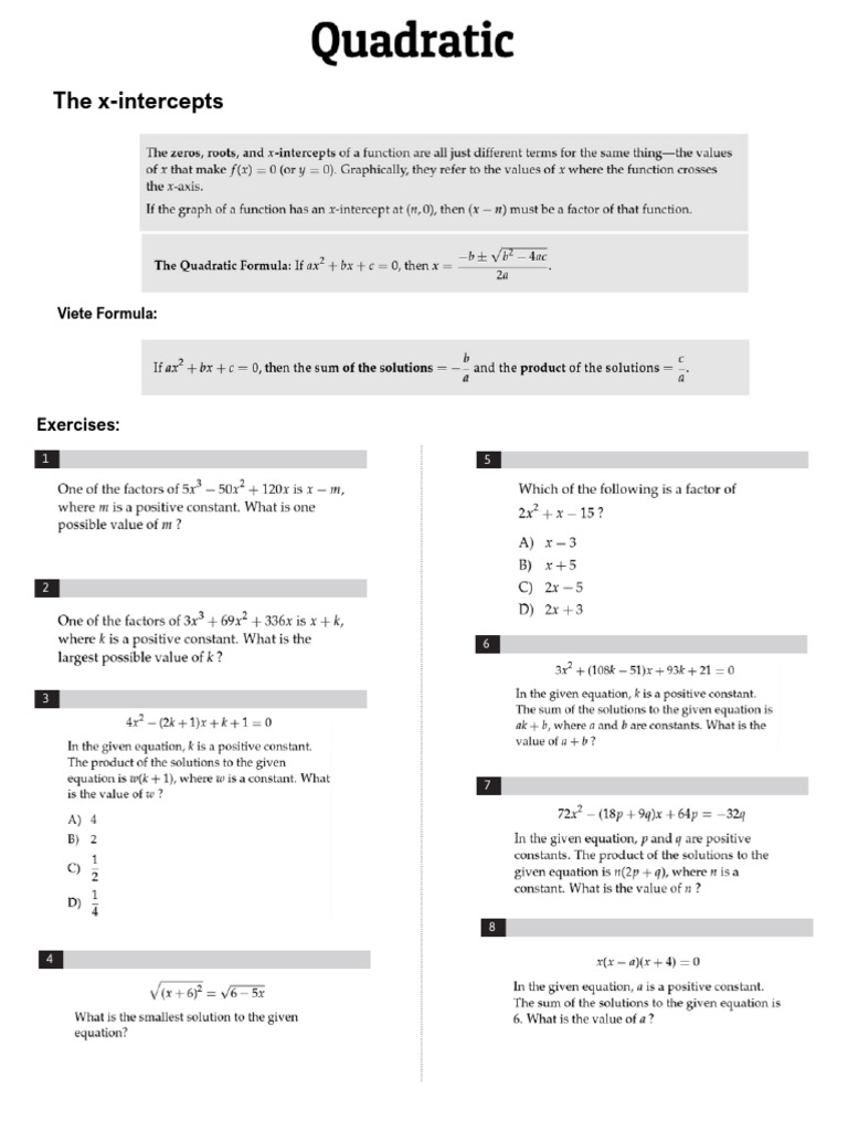 Quadratic | PDF
