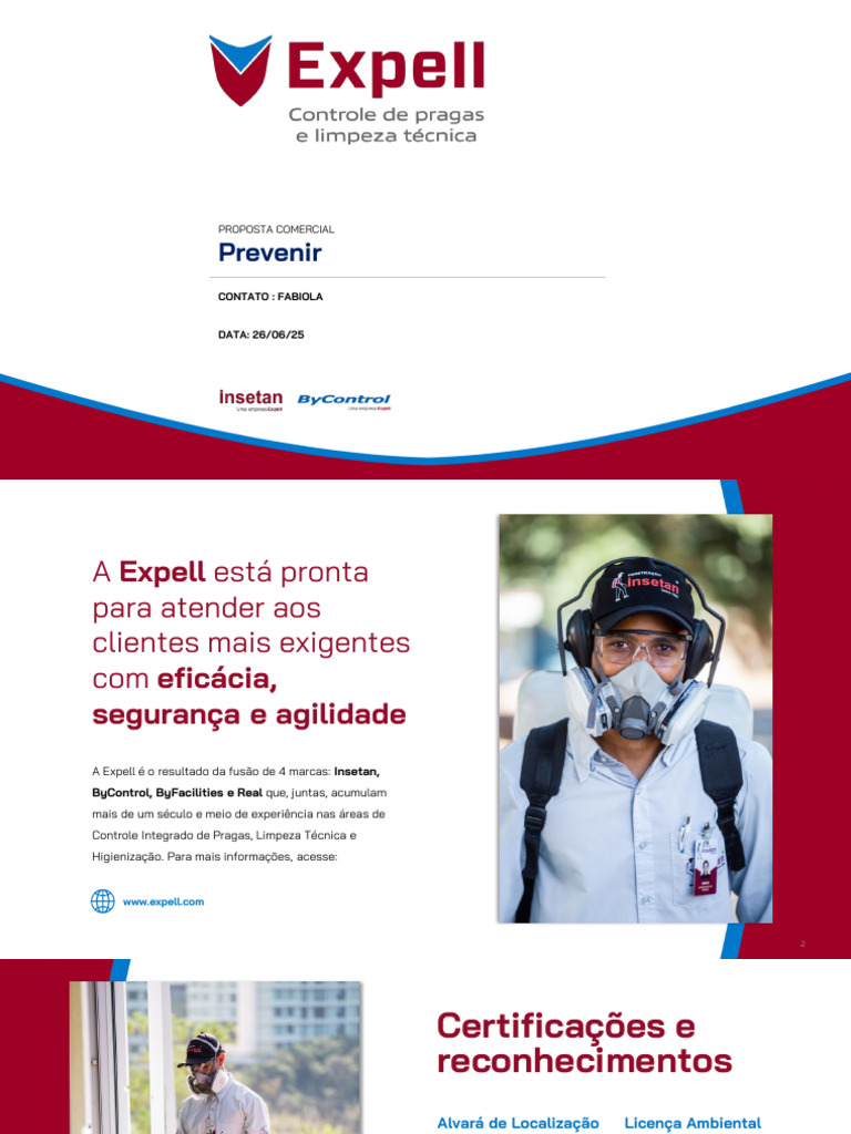 Proposta Comercial Expell: Serviços de Limpeza e Controle de Pragas ...