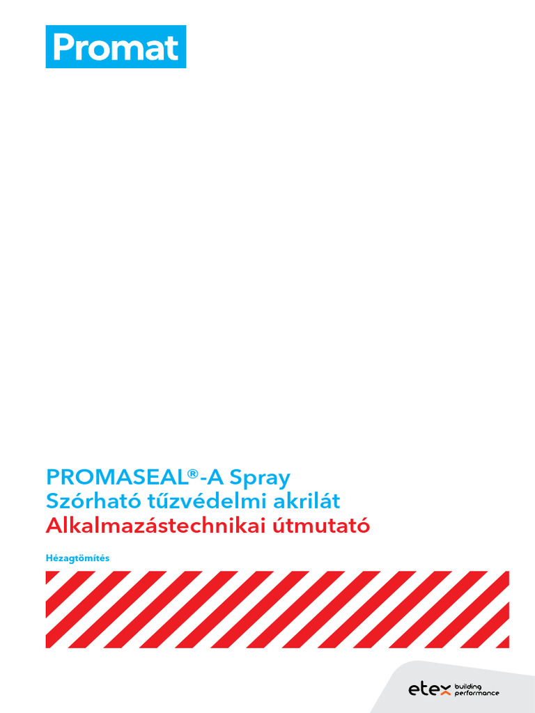 PROMASEAL-A-spray Alkalmazastechnikai Utmutato HU 2018-04 | PDF