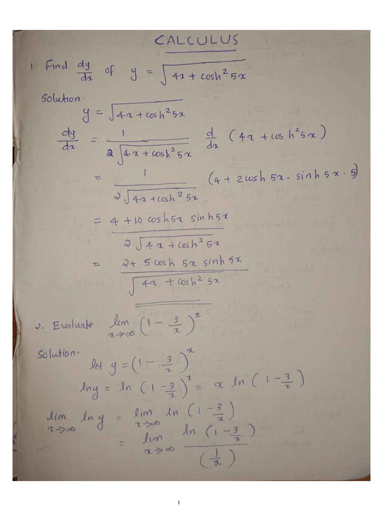 Calculus MA101 | PDF