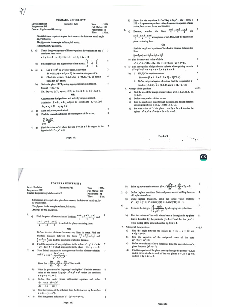 Algebra &geometry | PDF