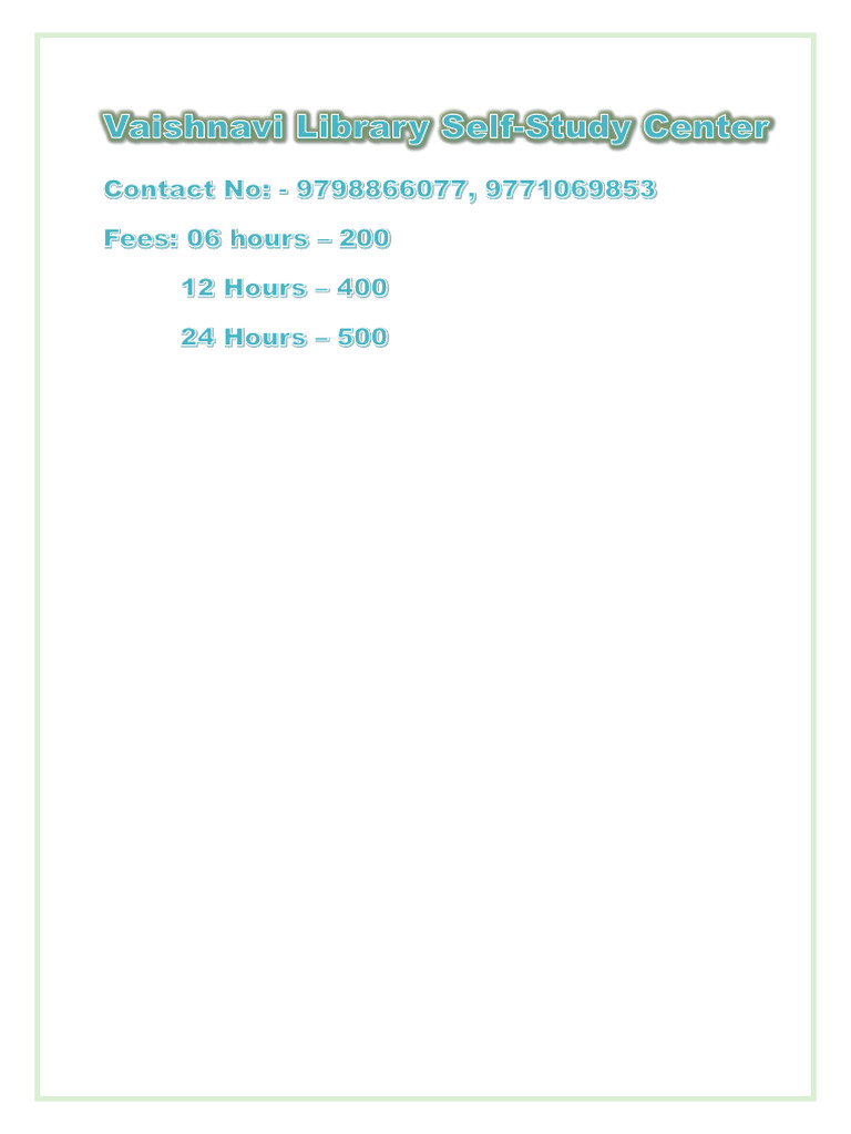 Vaishnavi Library Self | PDF