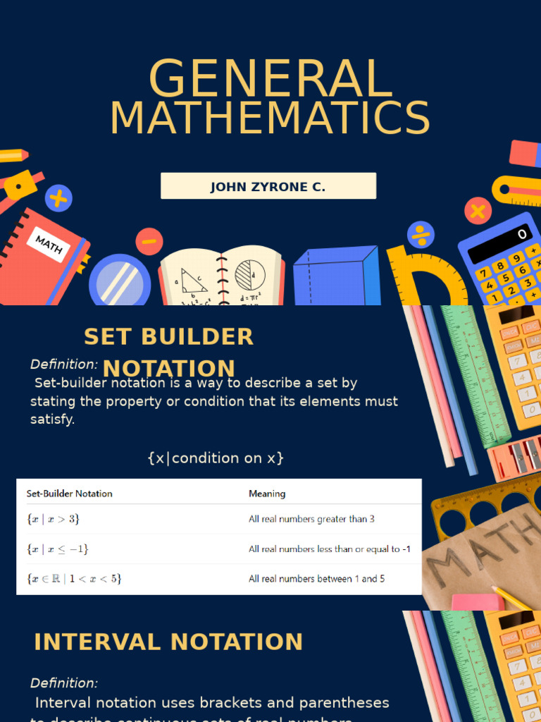 1.-SET-BUILDER-AND-INTERVAL-NOTATION | PDF