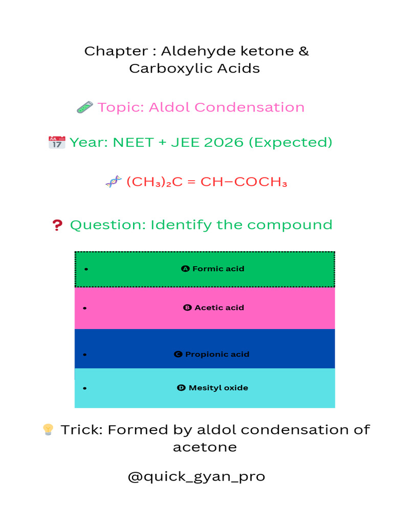Chapter Aldehyde Ketone & Carboxylic Acids - 20250702 - 144036 - 0000 | PDF