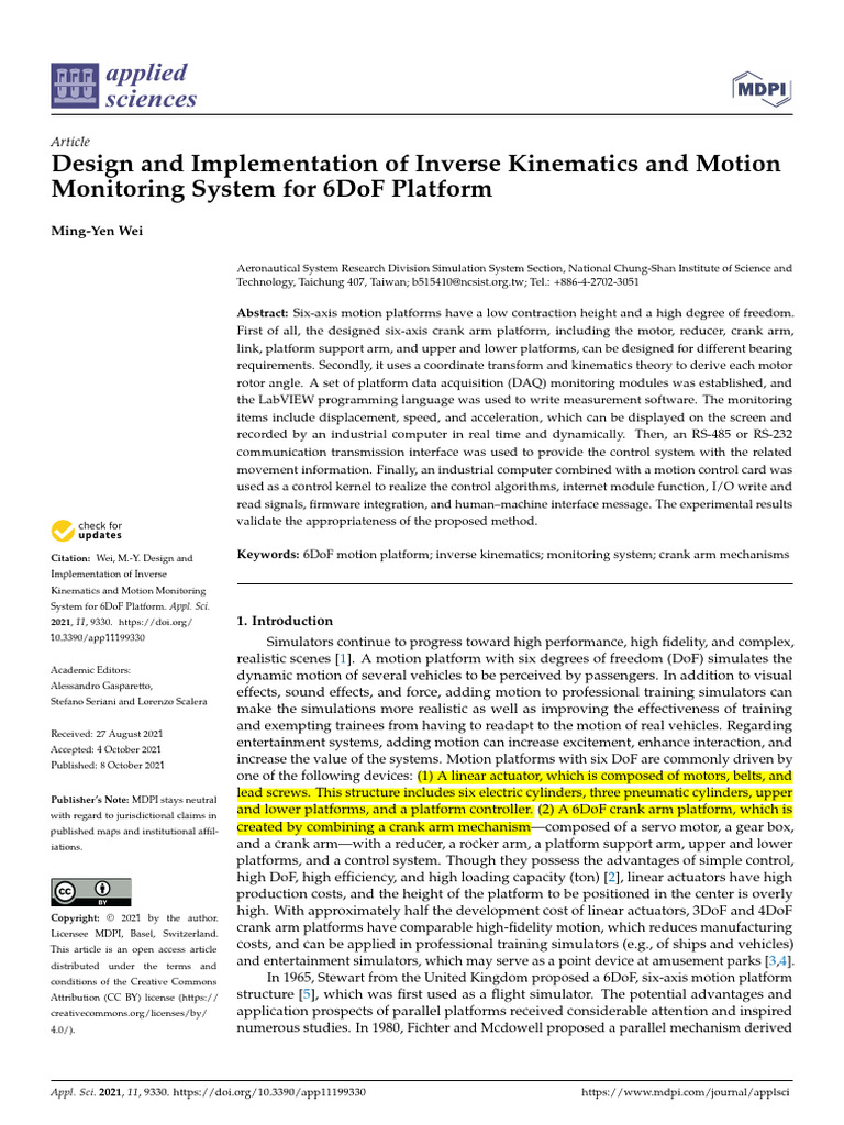 1b - Design and Implementation of Inverse Kinematics and Motion | PDF ...