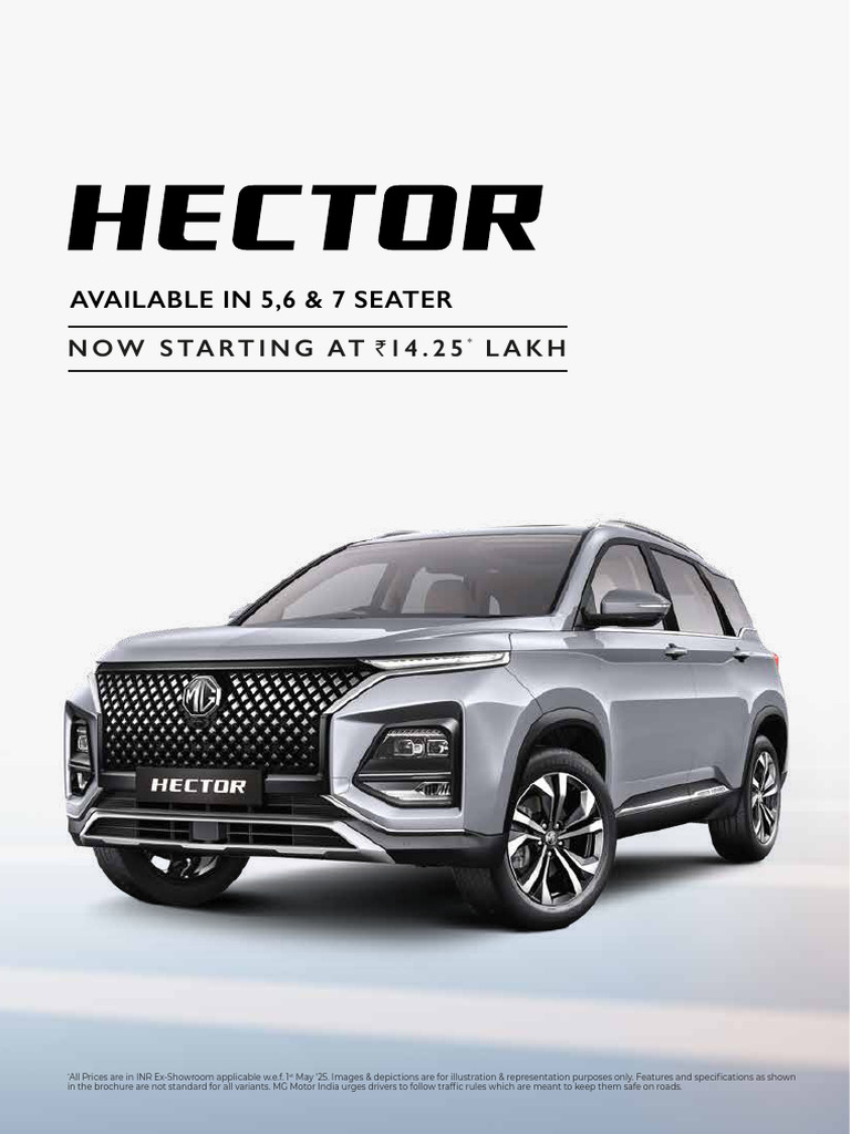 MG Hector: Features & Specifications Guide | PDF | Automotive ...
